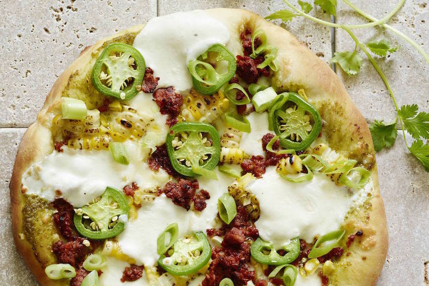 Corn Cilantro Jalapeño Pizza - What's Gaby Cooking